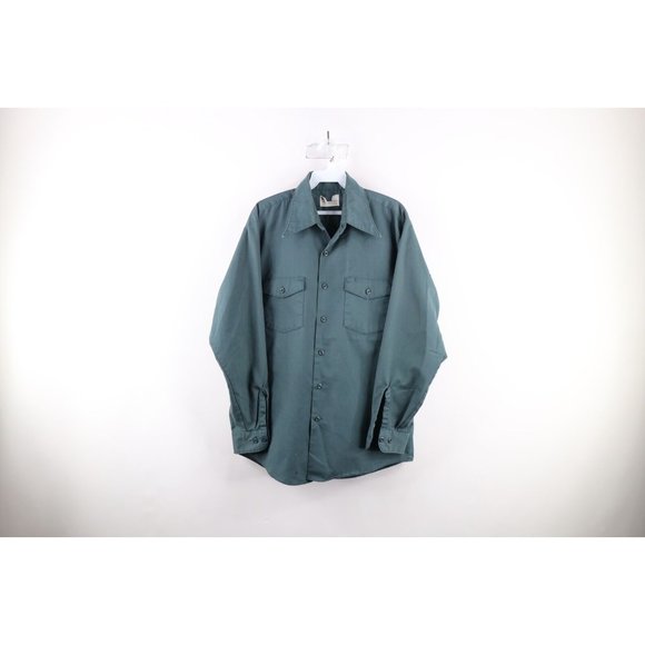 Vintage | Shirts | Vintage 6s 70s Streetwear Mens Large Faded Work ...